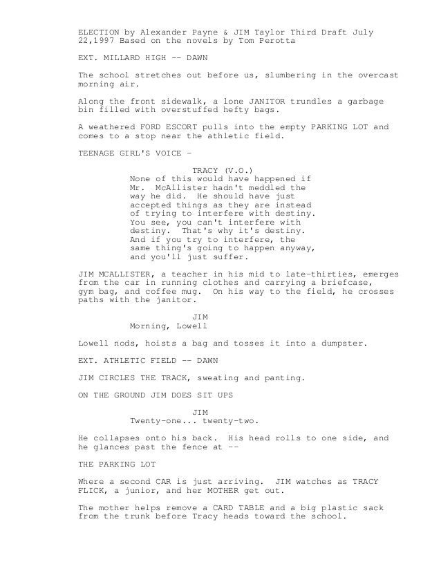 Election screenplay (For educational purposes only) בחירות, מאת אלכסנ…