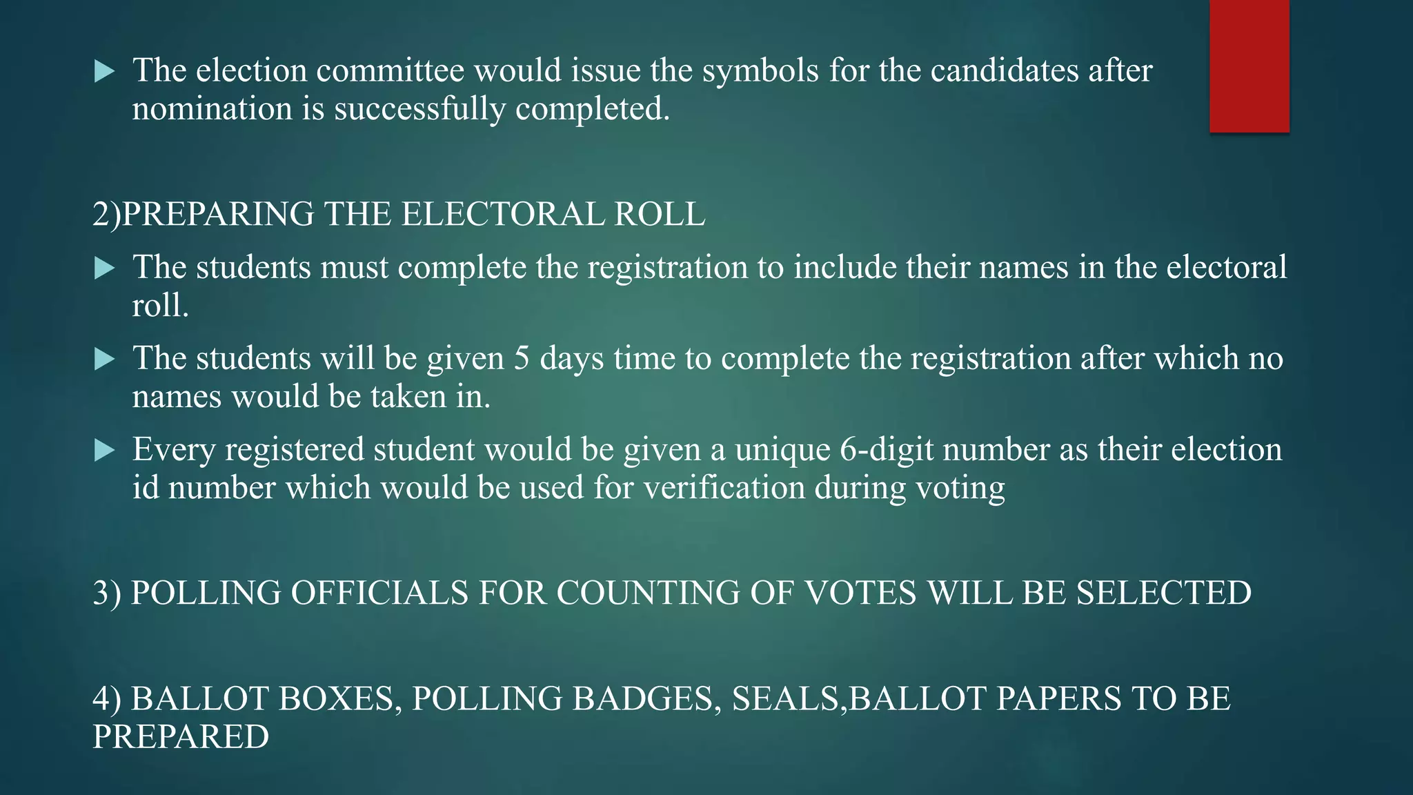 School Election process | PPTX | Elections | Politics