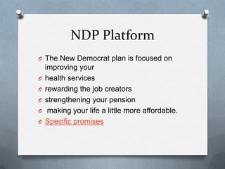 Election 2011 platforms | PPT