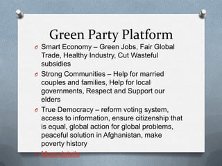 Election 2011 platforms | PPTX