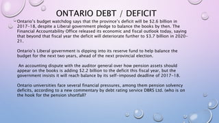 Election 2018 - Ontario economy - May 2018 | PPT