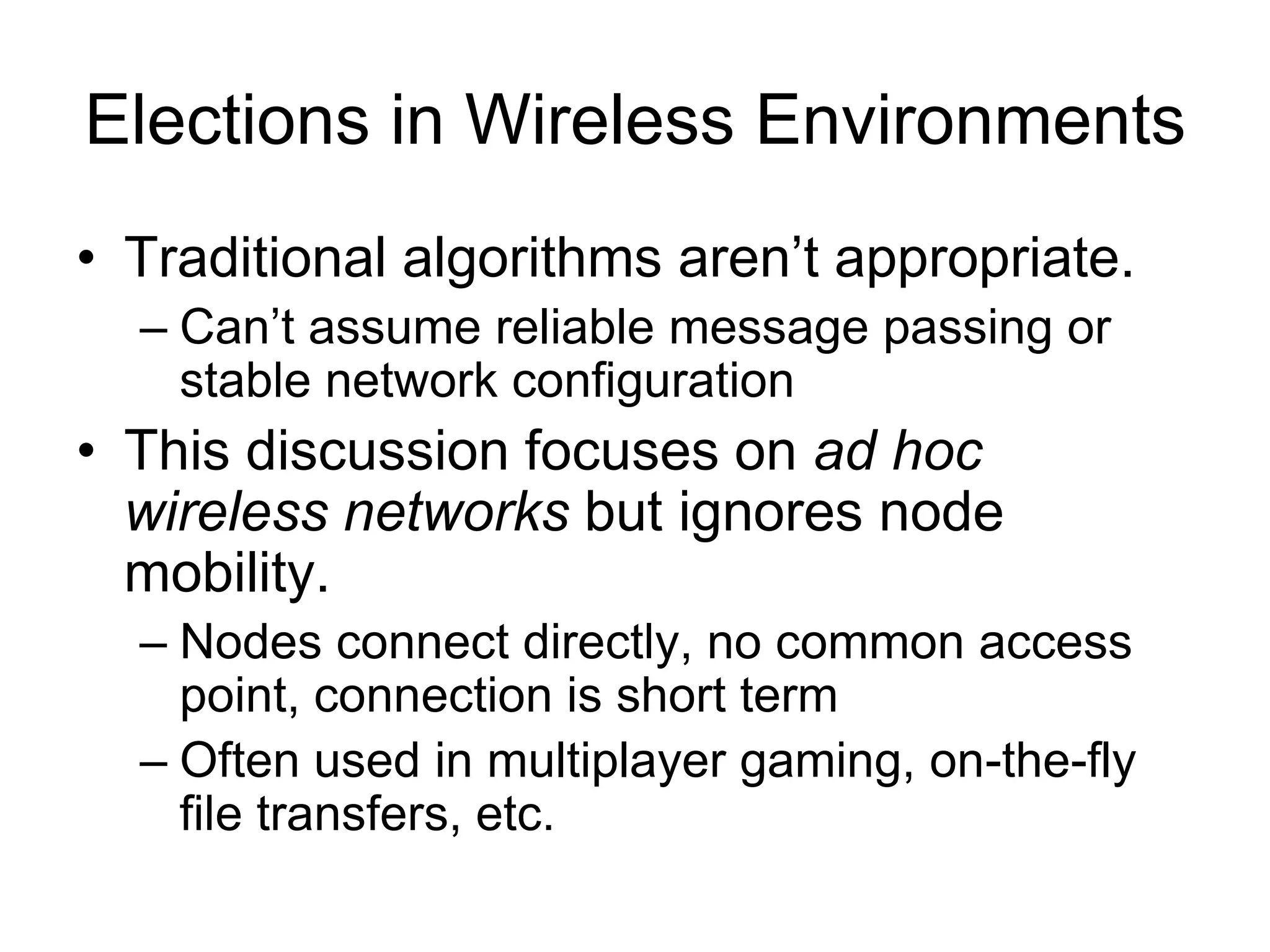 Election algorithms | PPSX