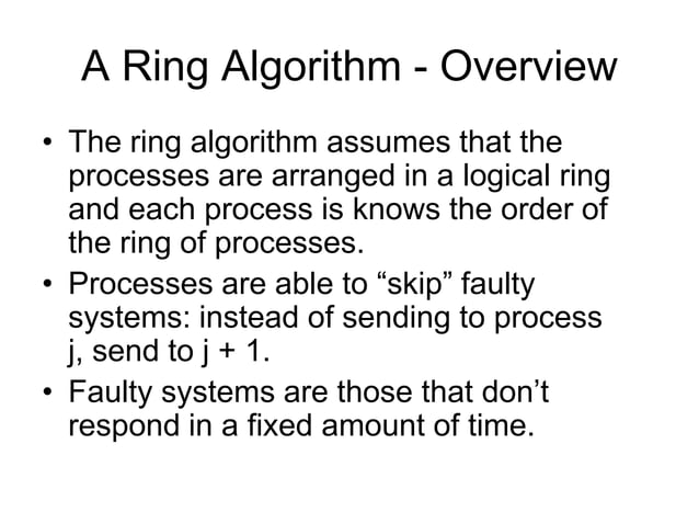 Election algorithms | PPSX