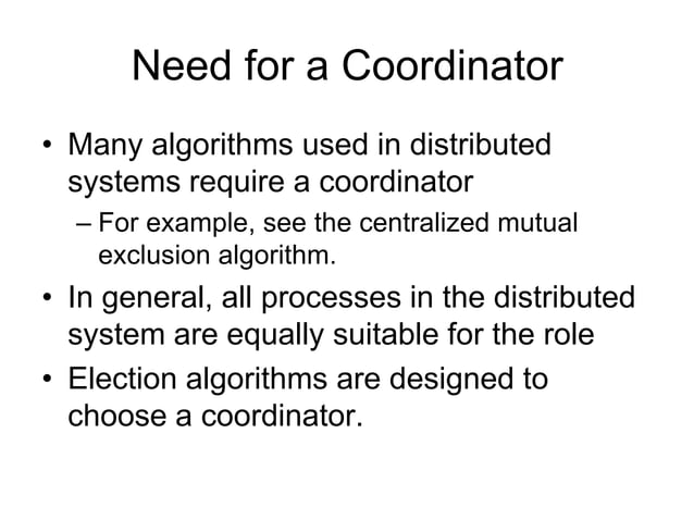 Election algorithms | PPSX