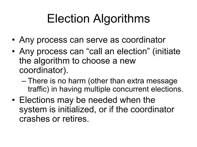 Election algorithms | PPSX