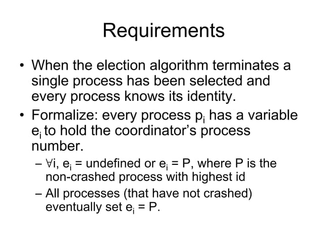 Election algorithms | PPSX