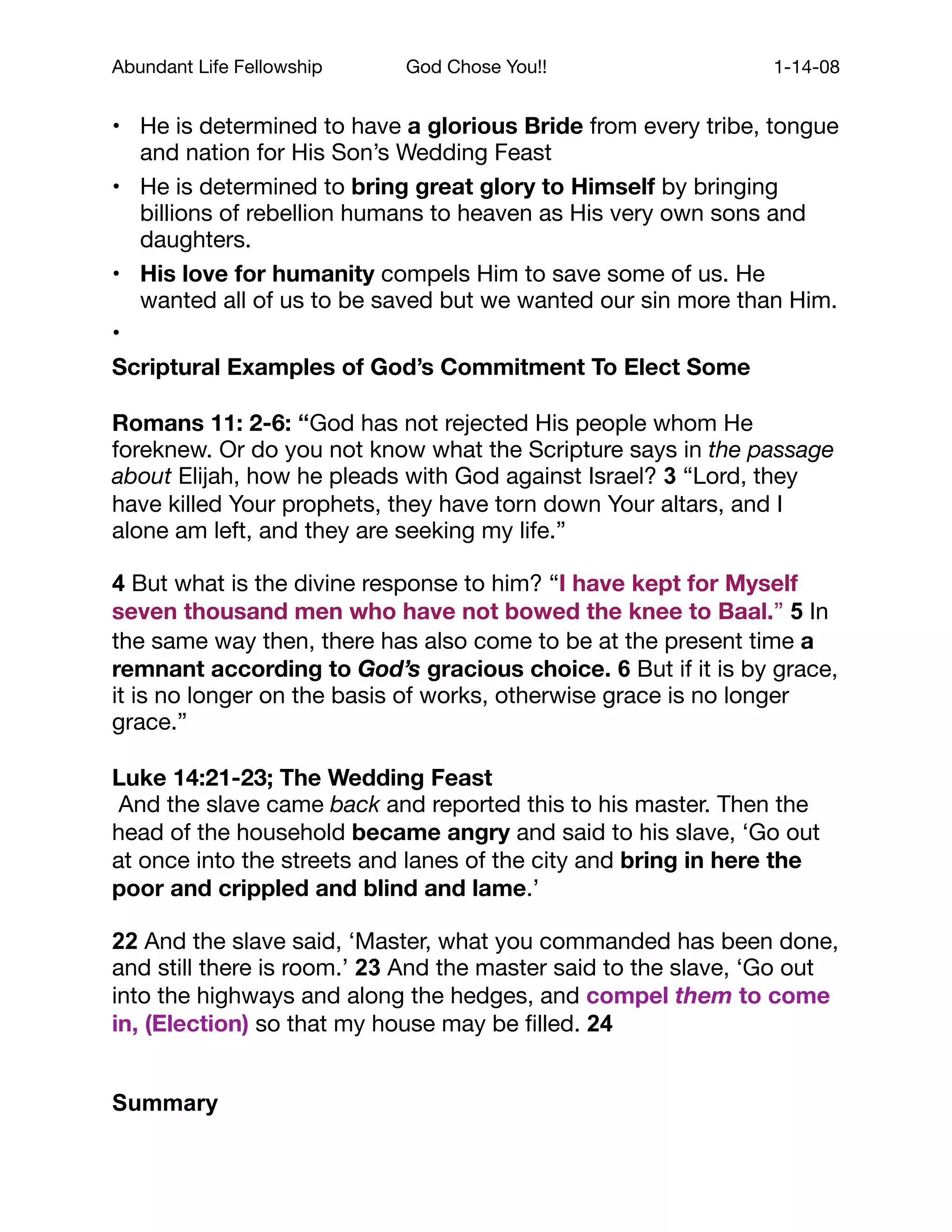 God Chose You! | PDF