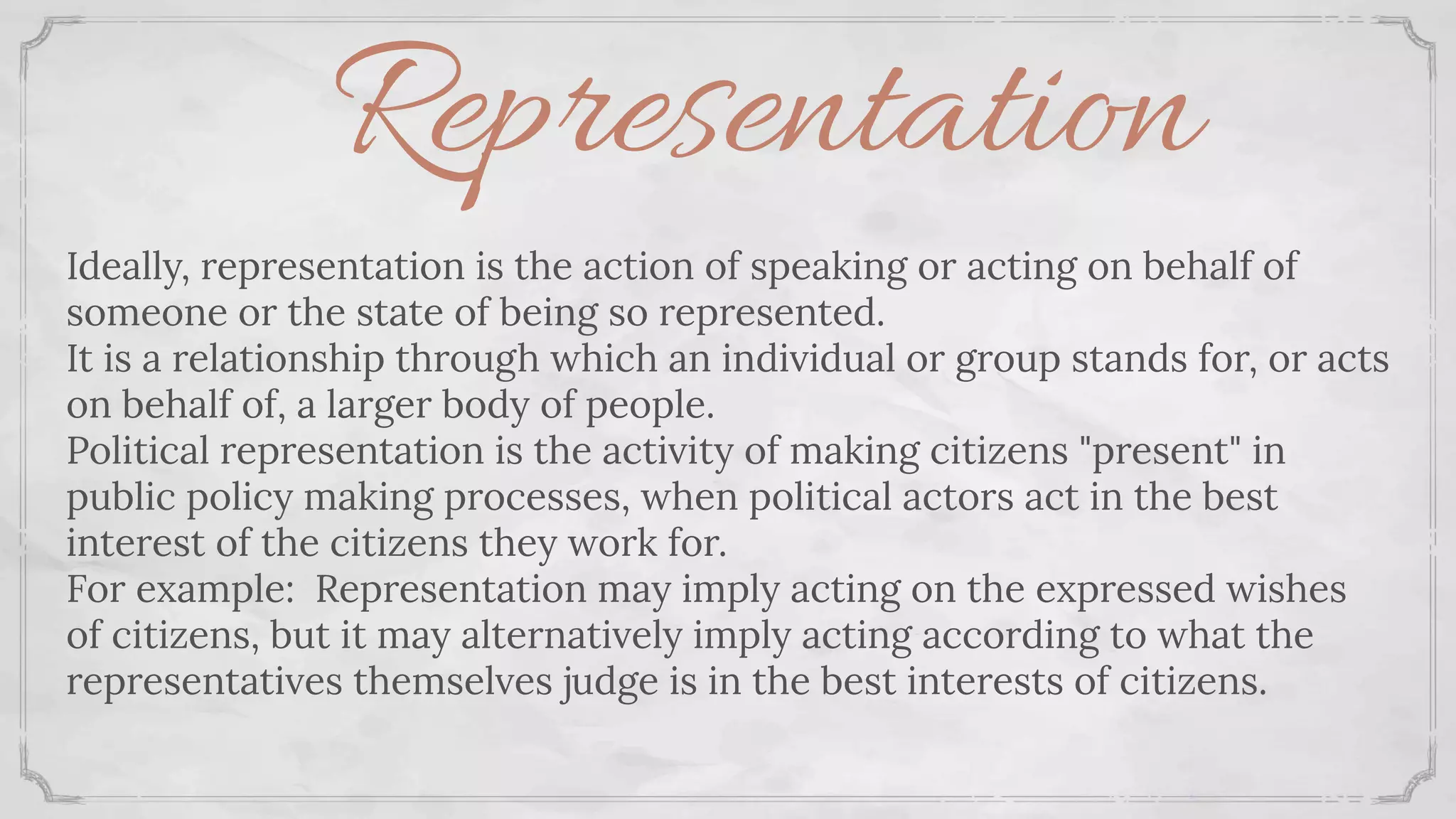 Election and Representation | PDF