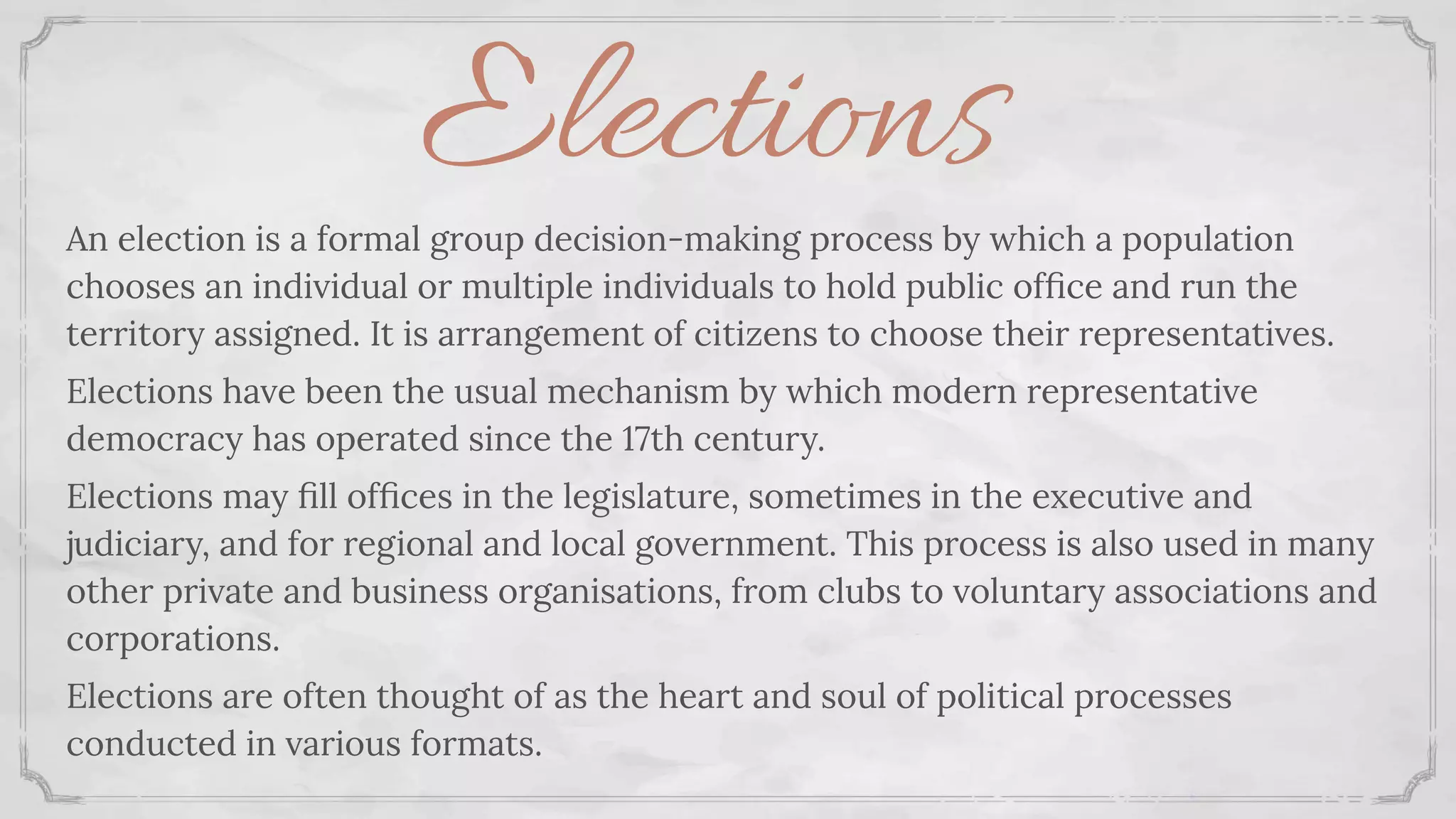 Election and Representation | PDF