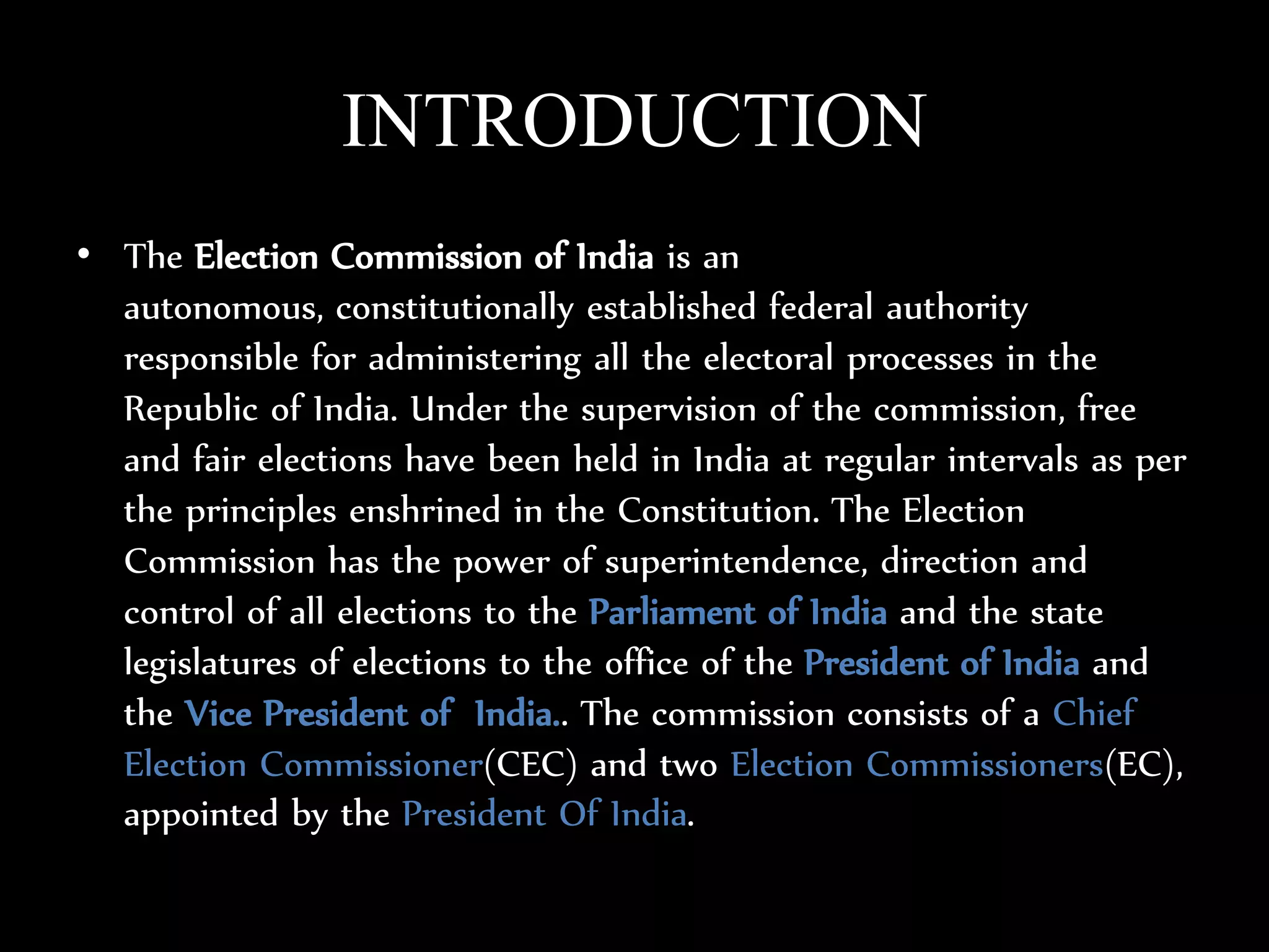 Election commision India | PPTX