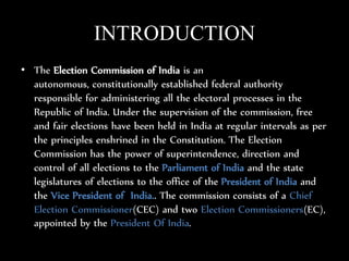 Election commision India | PPTX