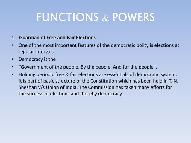 Election commision India | PPTX | Elections | Politics