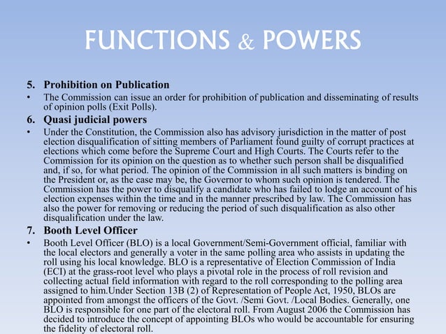 Election commision India | PPTX | Elections | Politics