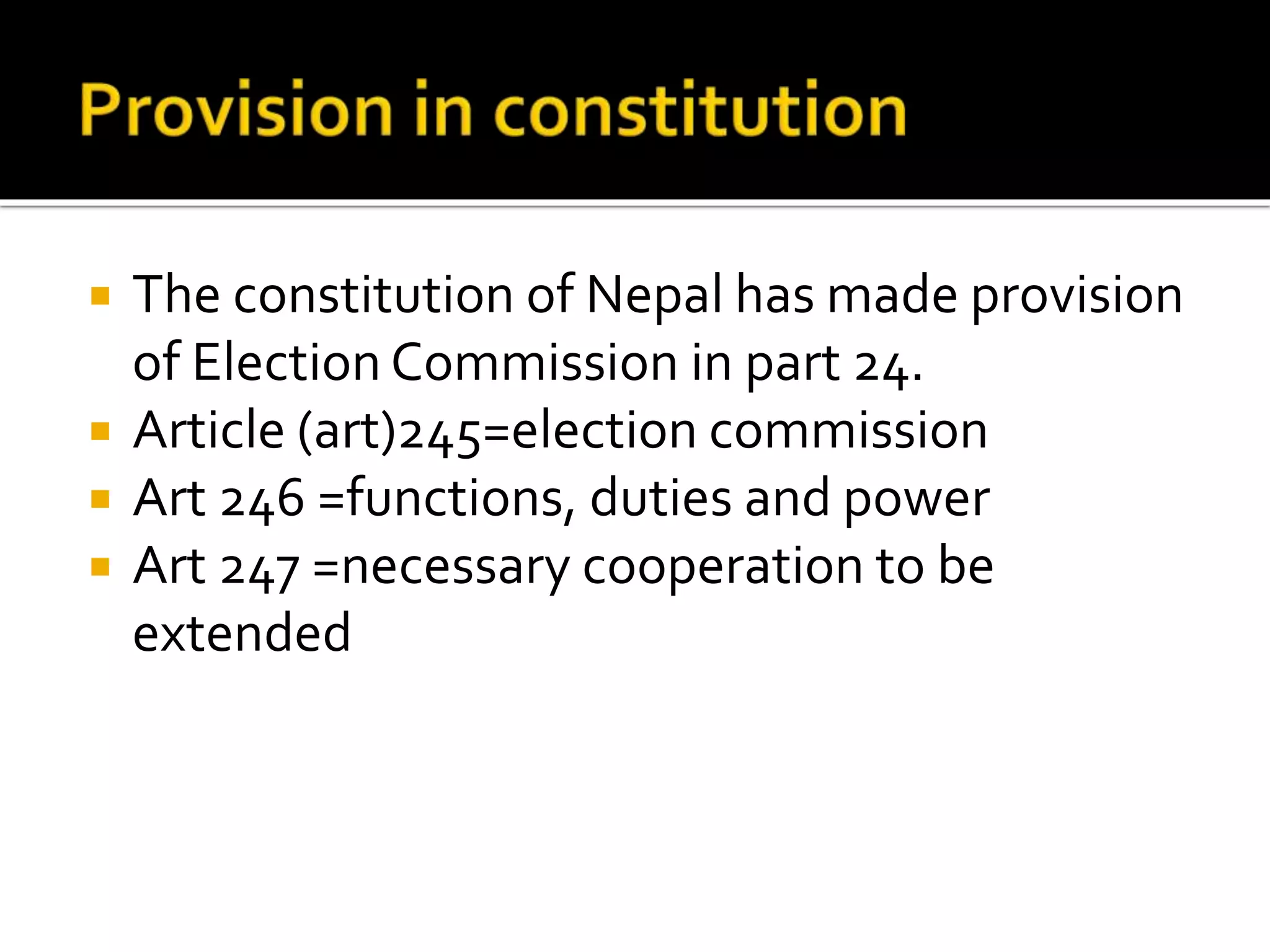 Election commission of Nepal | PPTX