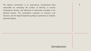The Election Commission is an autonomous constitutional body pptx | PPTX