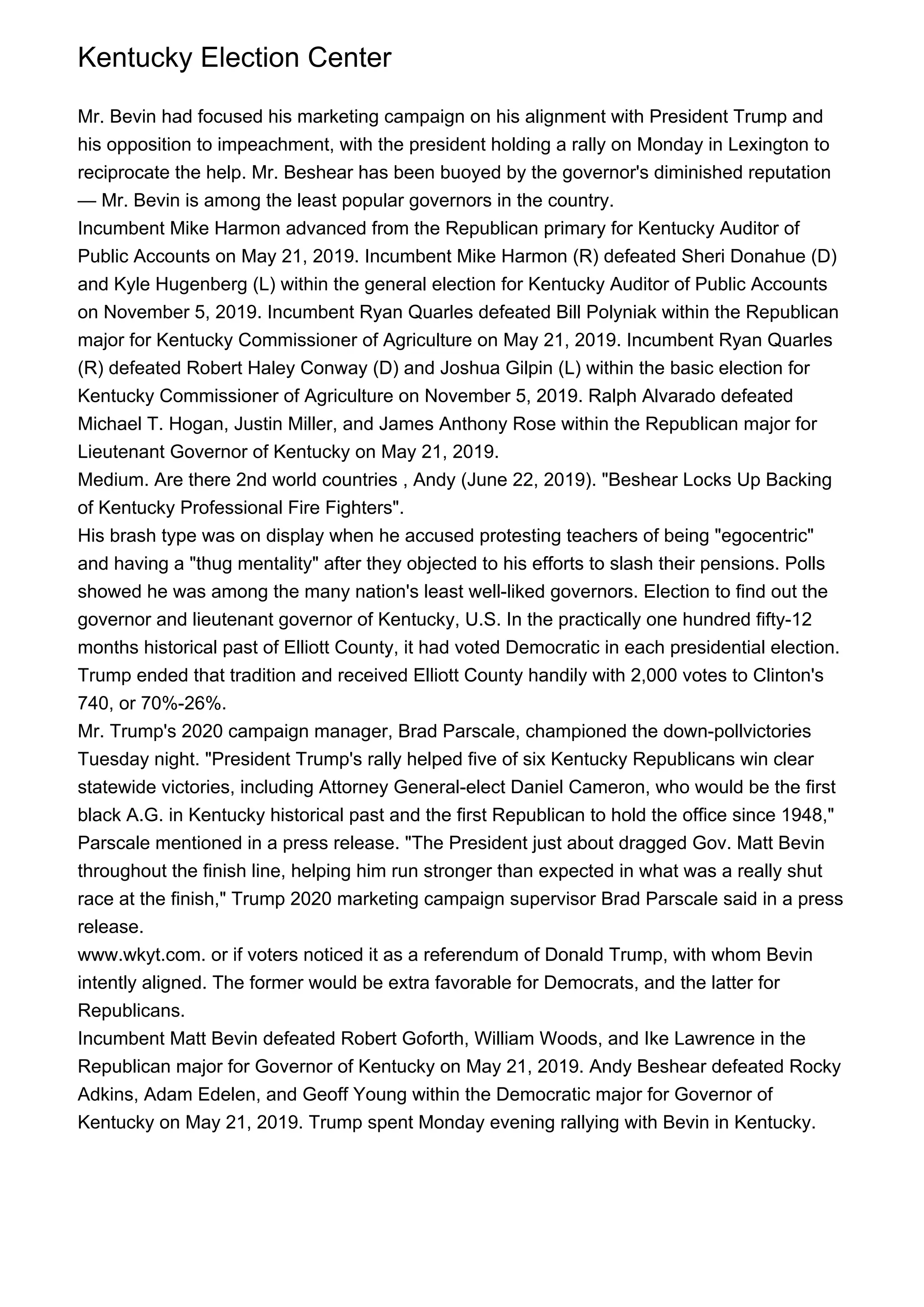 Kentucky Election Center | PDF