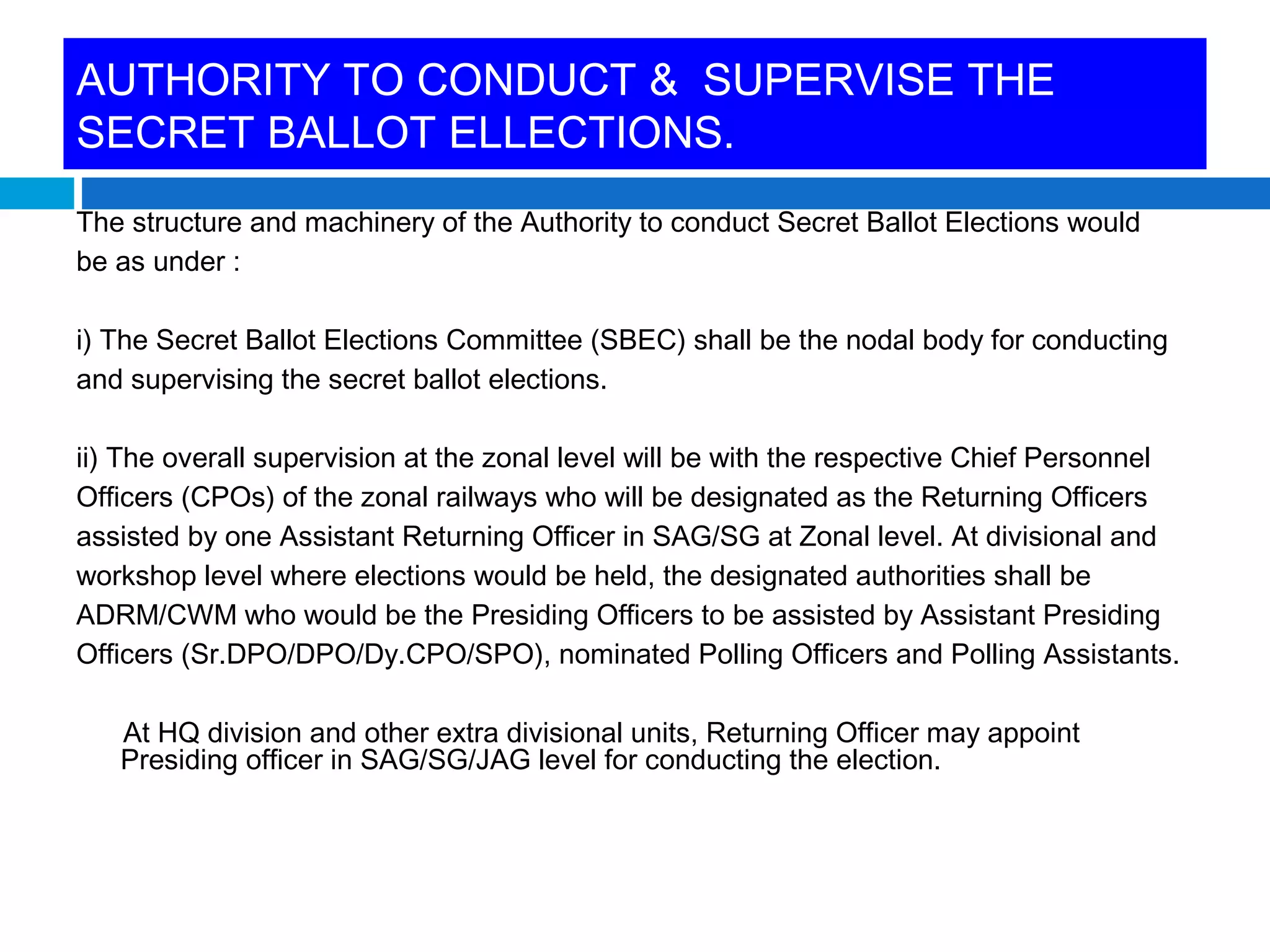 Election in Indian railway 2013 | PPT