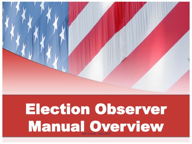 Official Election Manual Overview | PPTX | Elections | Politics