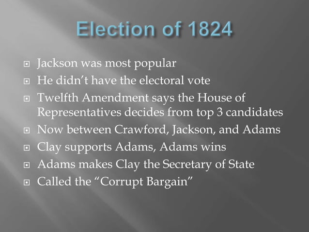 Election of 1824 and 1828 | PPTX | Elections | Politics