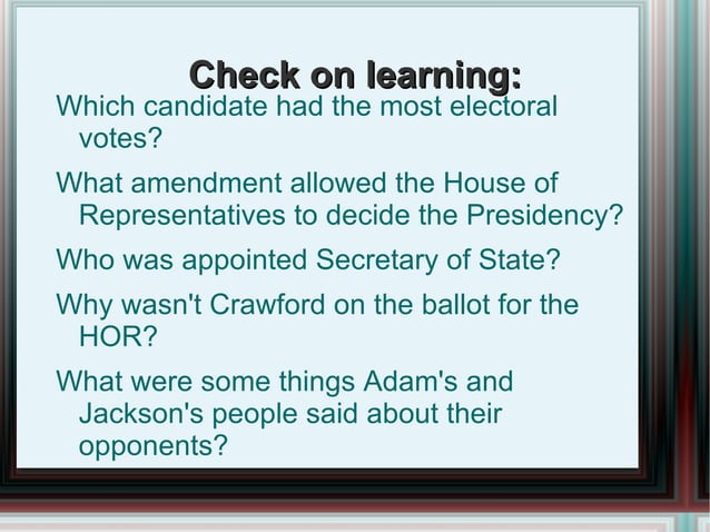 Election of 1824 presentation | PPT