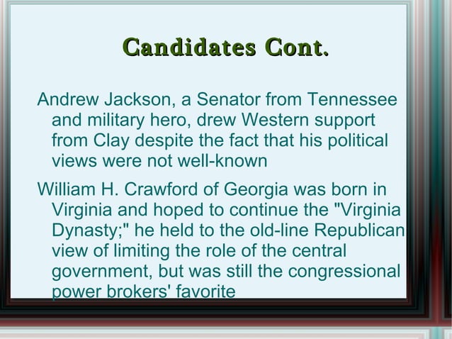 Election of 1824 presentation | PPT