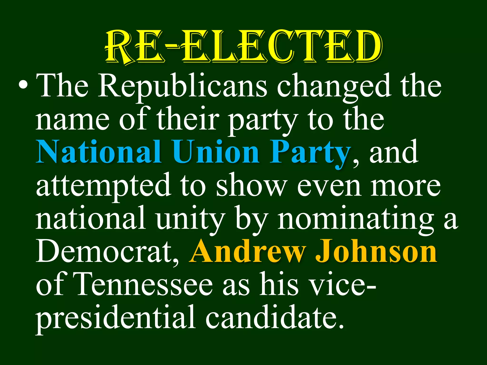 Election of 1864 | PPT