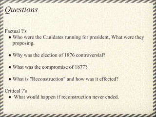 Election of 1876 | PPT