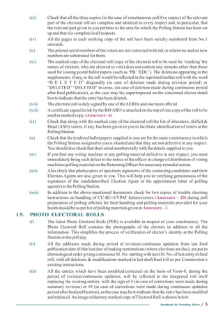 Handbook for Presiding Officers Election 2024 James Joseph Adhikarathil ...