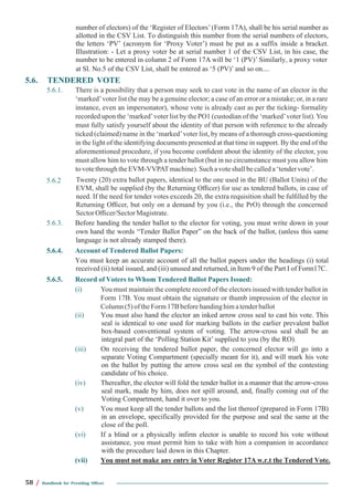Handbook for Presiding Officers Election 2024 James Joseph Adhikarathil ...