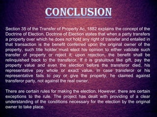Meaning and Essentials of Doctrine of Election | PPT