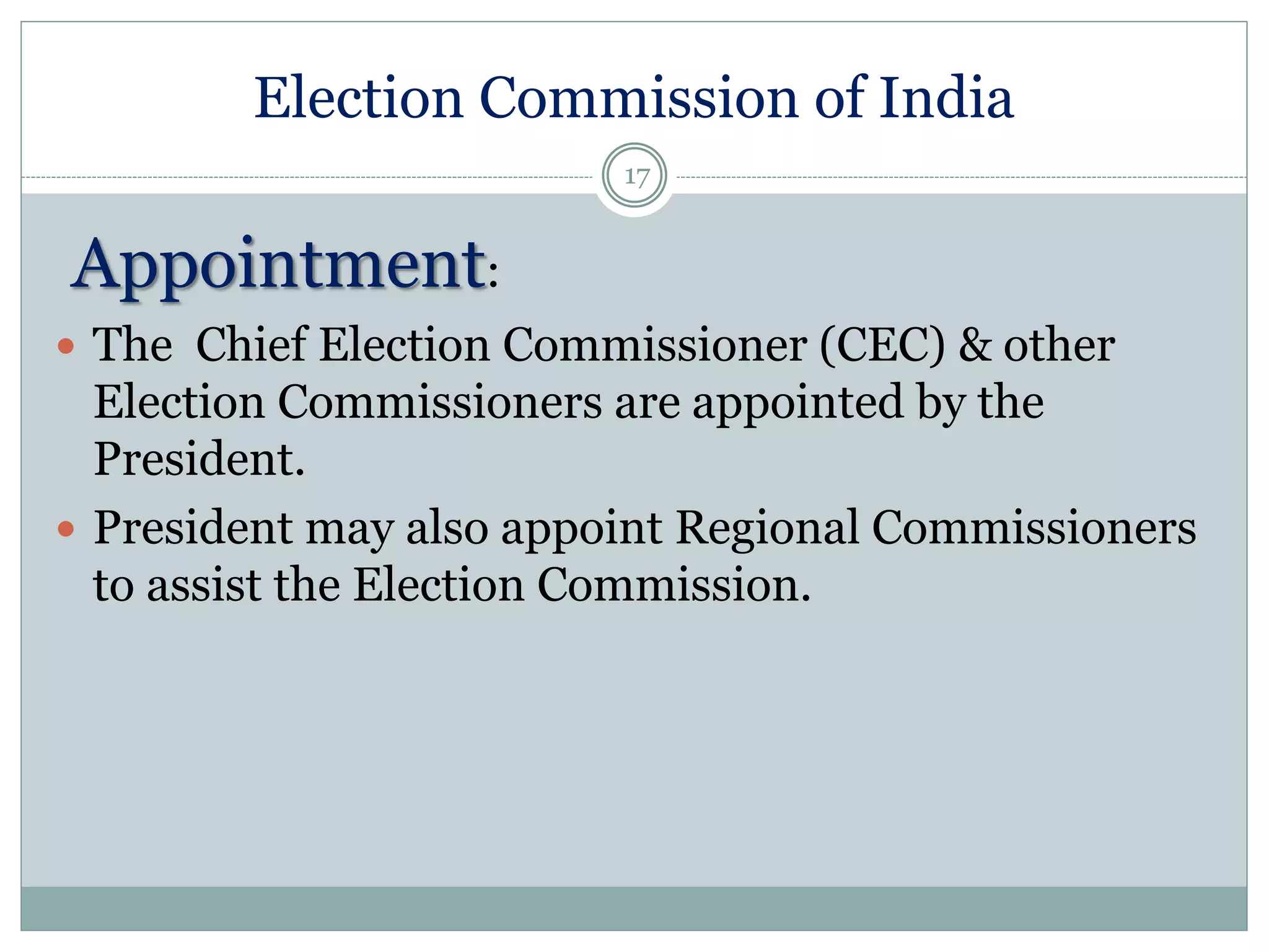 Elections & Election Commission | PPTX