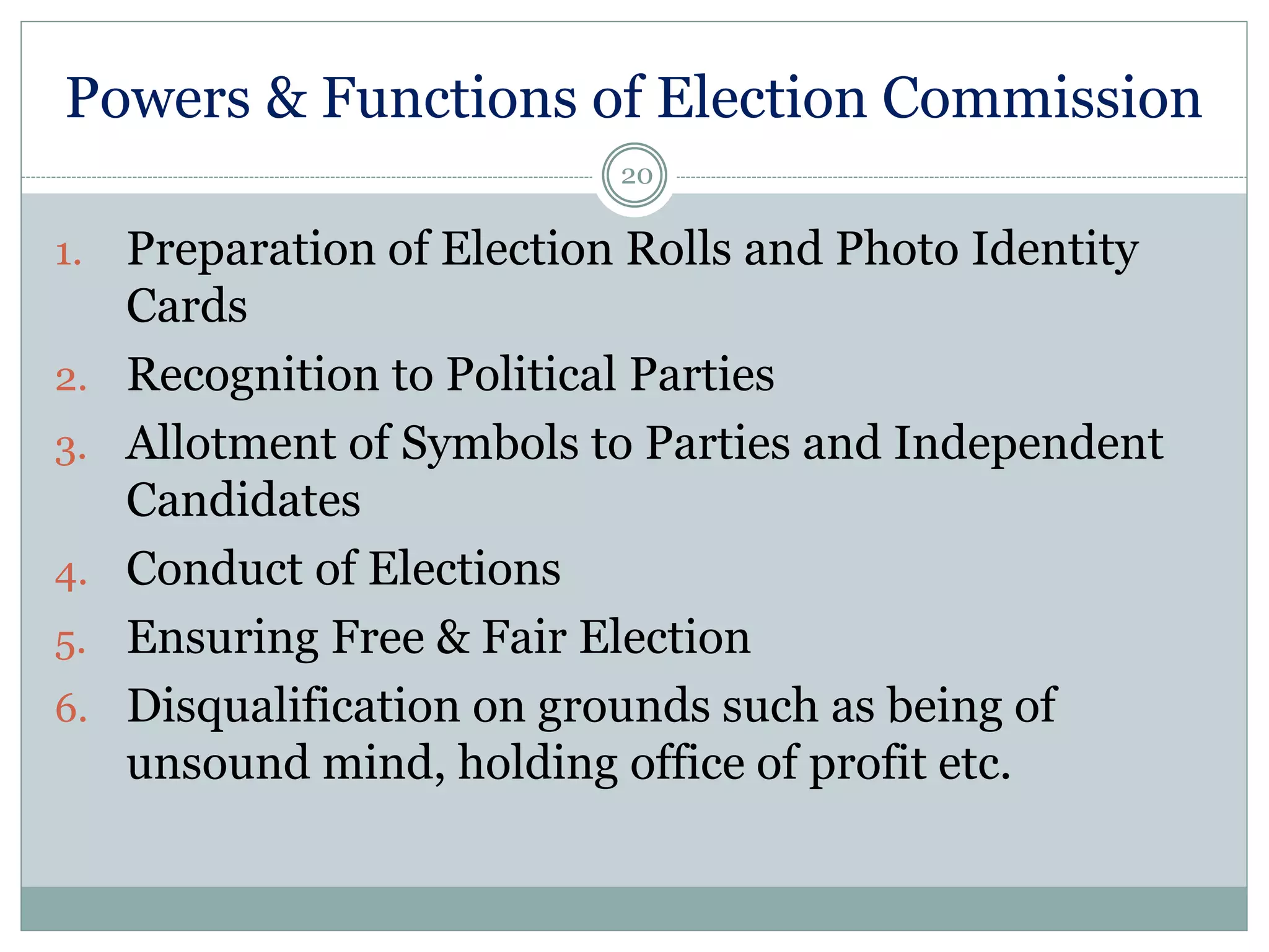 Elections And Election Commission Pptx