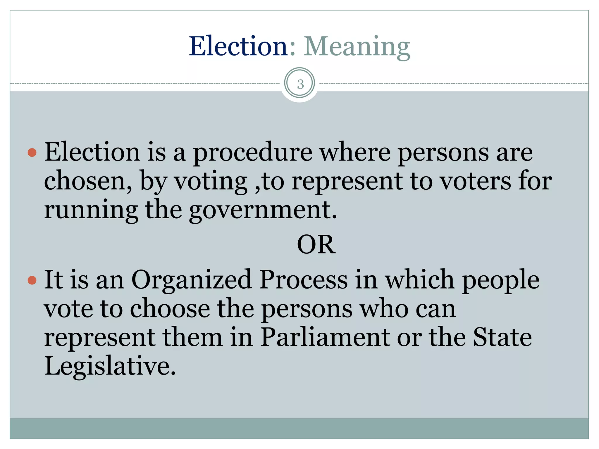 Elections & Election Commission | PPTX