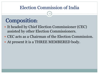 Elections & Election Commission | PPTX