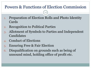 Elections & Election Commission | PPTX