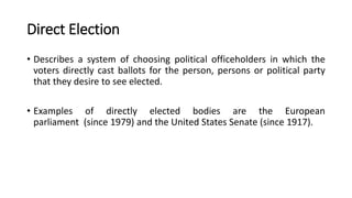Elections and party politics | PPTX