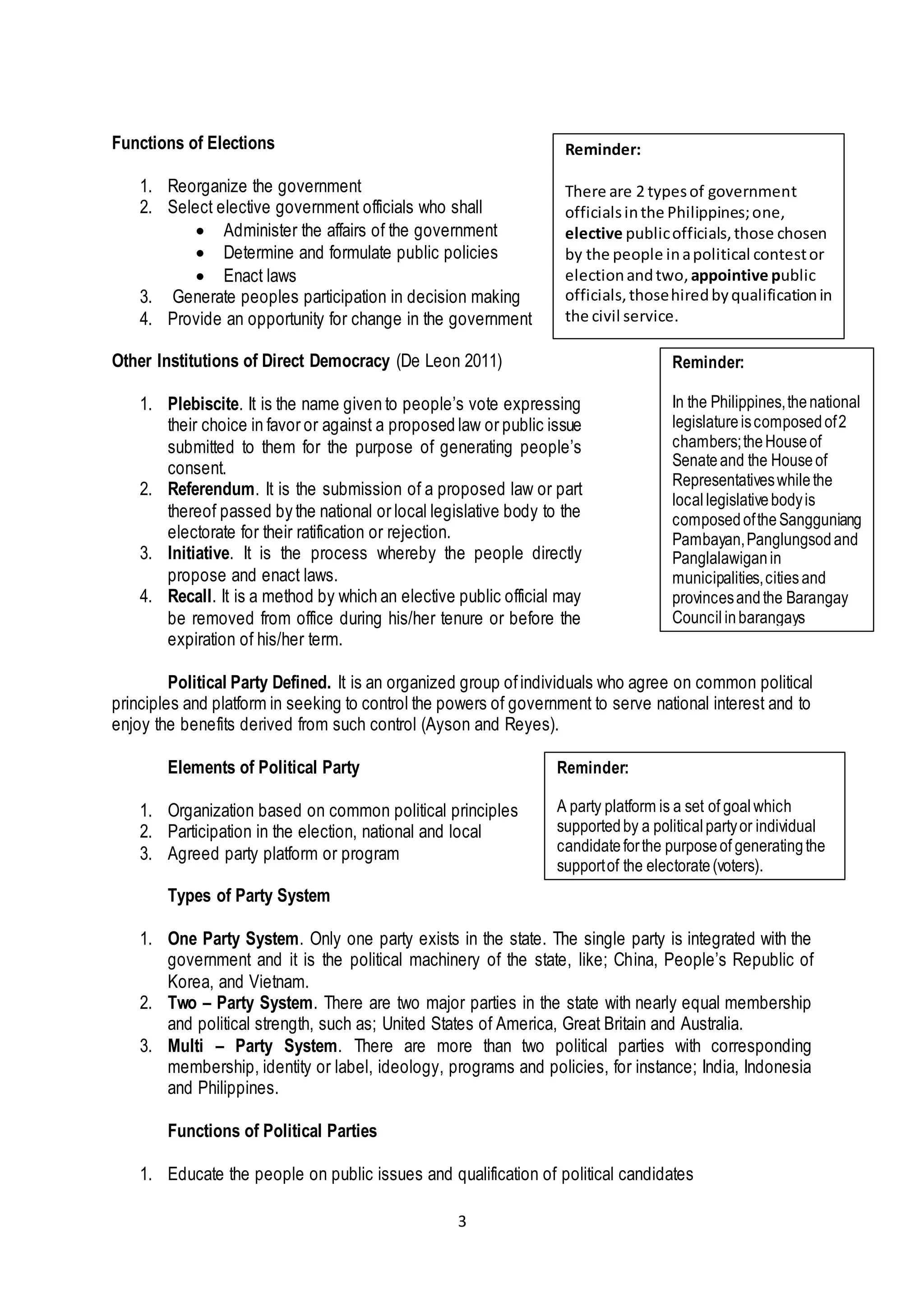 Elections and political partiess | DOCX