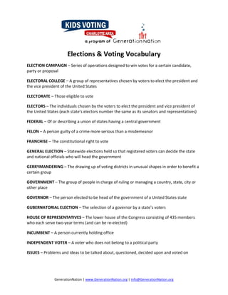 Electionsand votingvocab | PDF