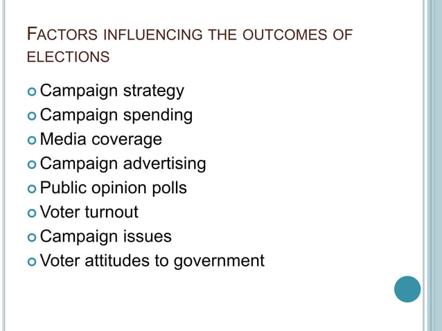 Elections in the Commonwealth Caribbean | PPTX | Elections | Politics