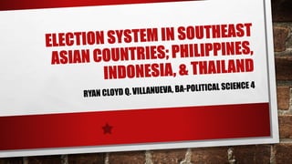 Election system in southeast asian countries | PPTX