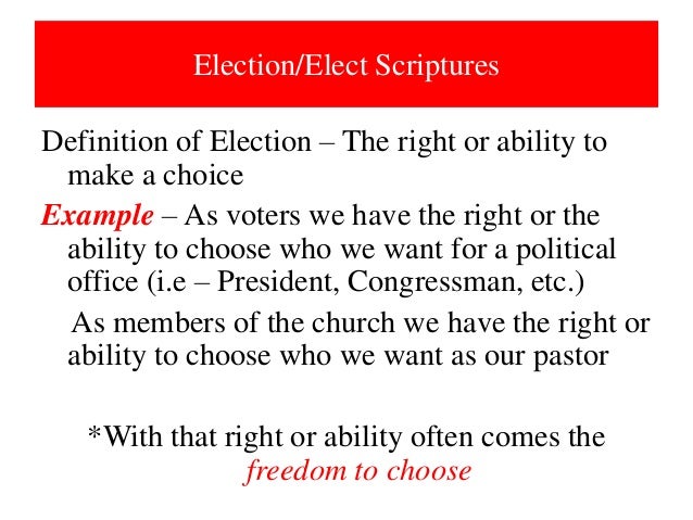 Election vs free will