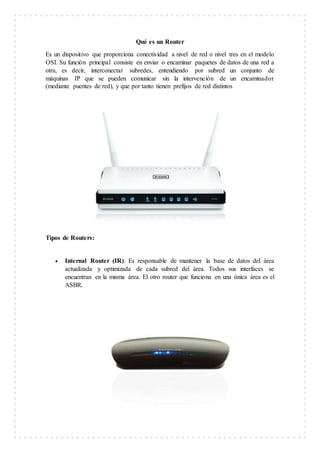 router tipos de router | DOCX