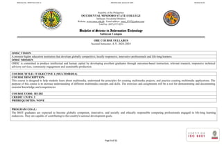 ELECTIVE 1 Multimedia Syllabus 2024-2025 | DOCX