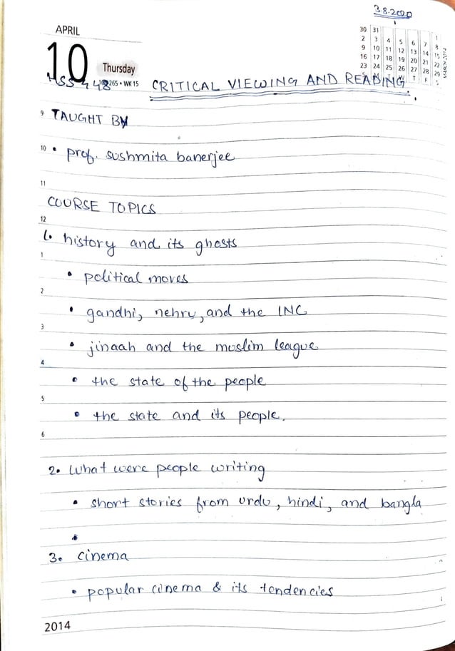 Critical viewing and Reading: Course Topics | PDF