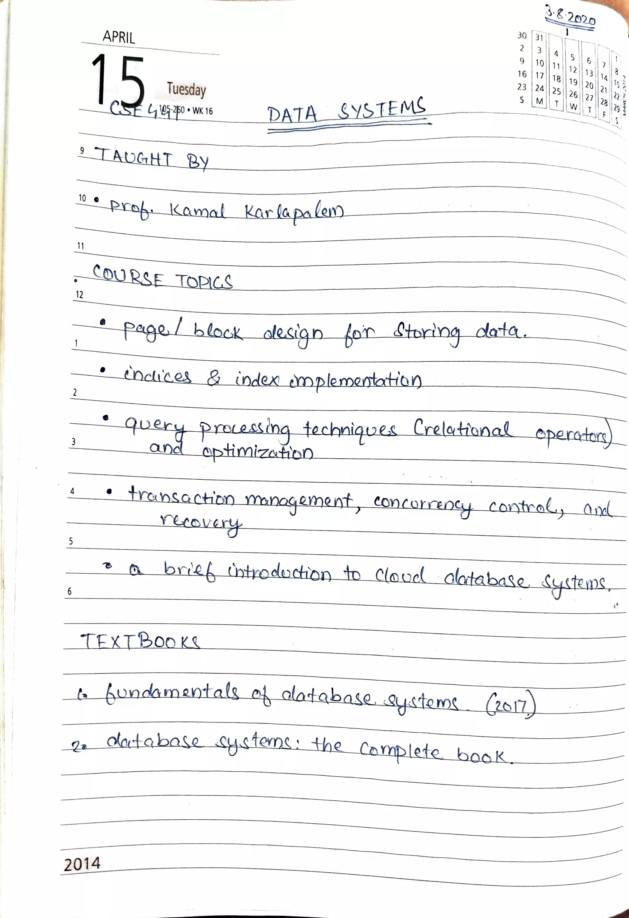 Data systems: Course Topics | PDF