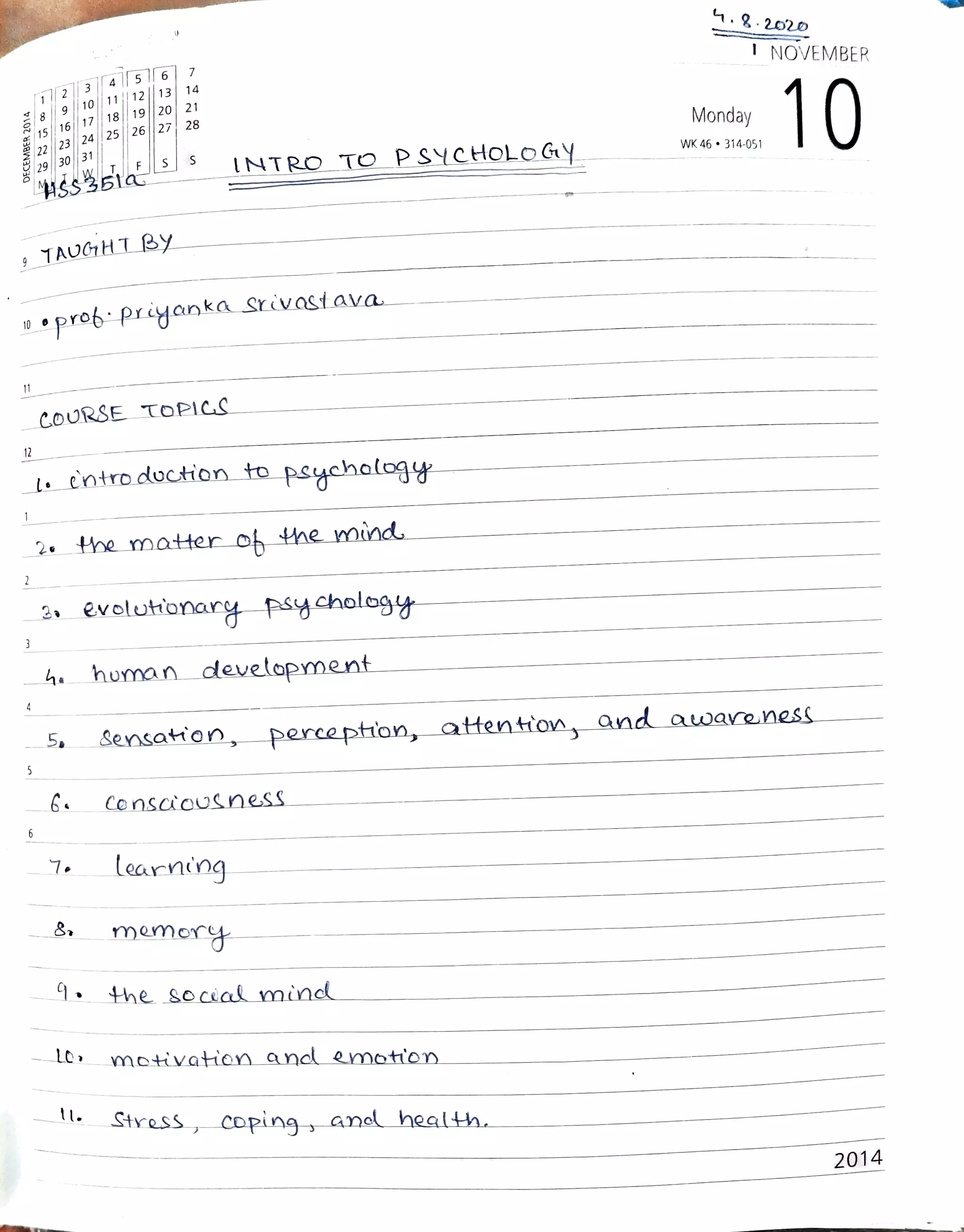 Intro to Psychology: Course Topics | PDF | Free Download