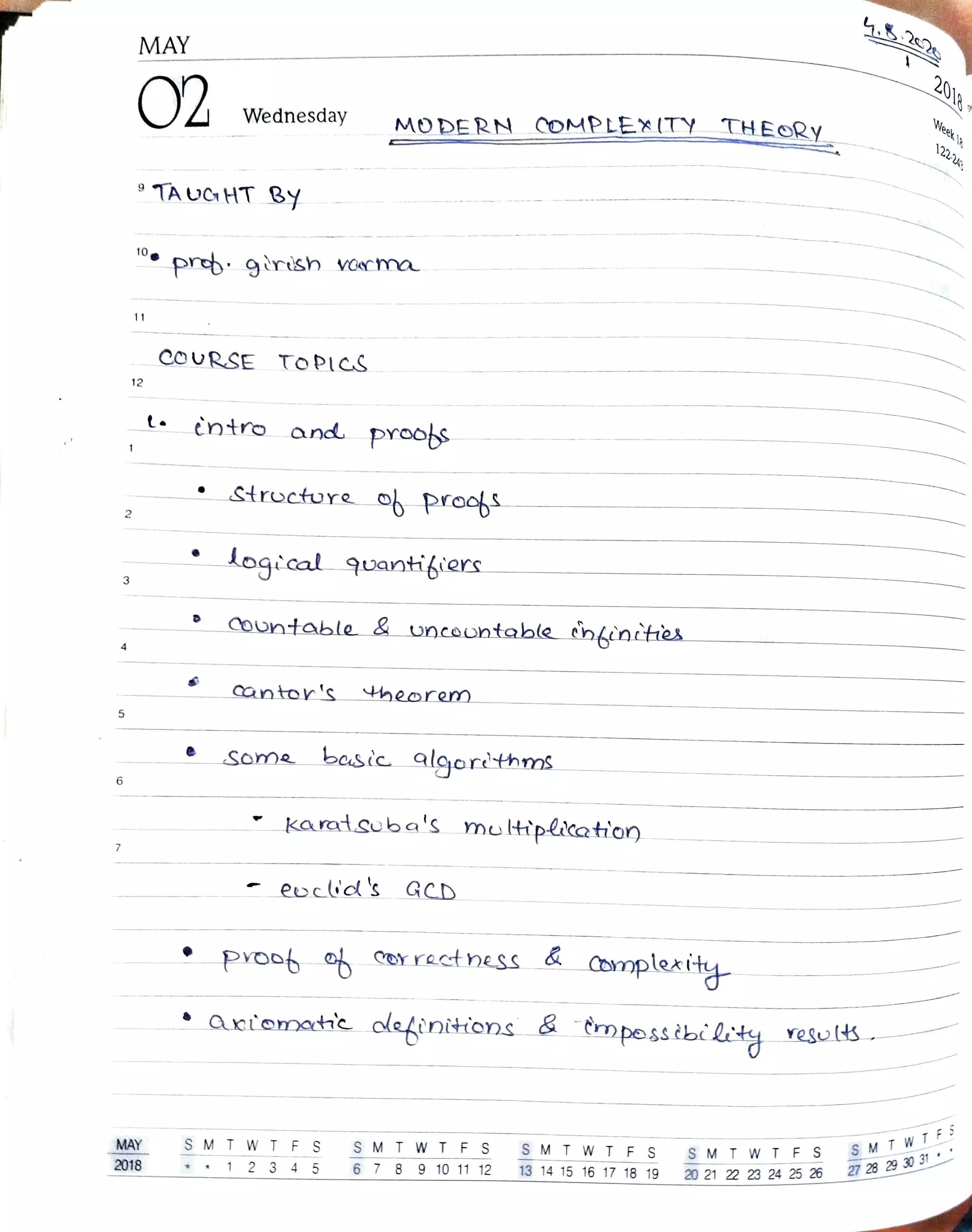 Modern Complexity theory: Course Topics | PDF