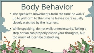 What the audience see lesson in public speaking | PPTX