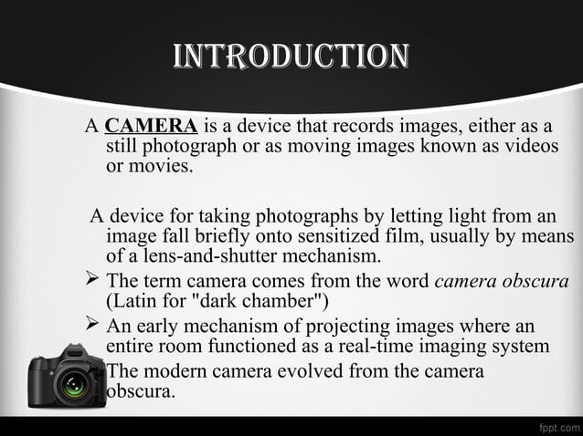PHOTOGRAPHY PPT | PPT