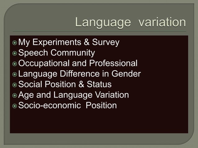 sociolinguistics | PPTX